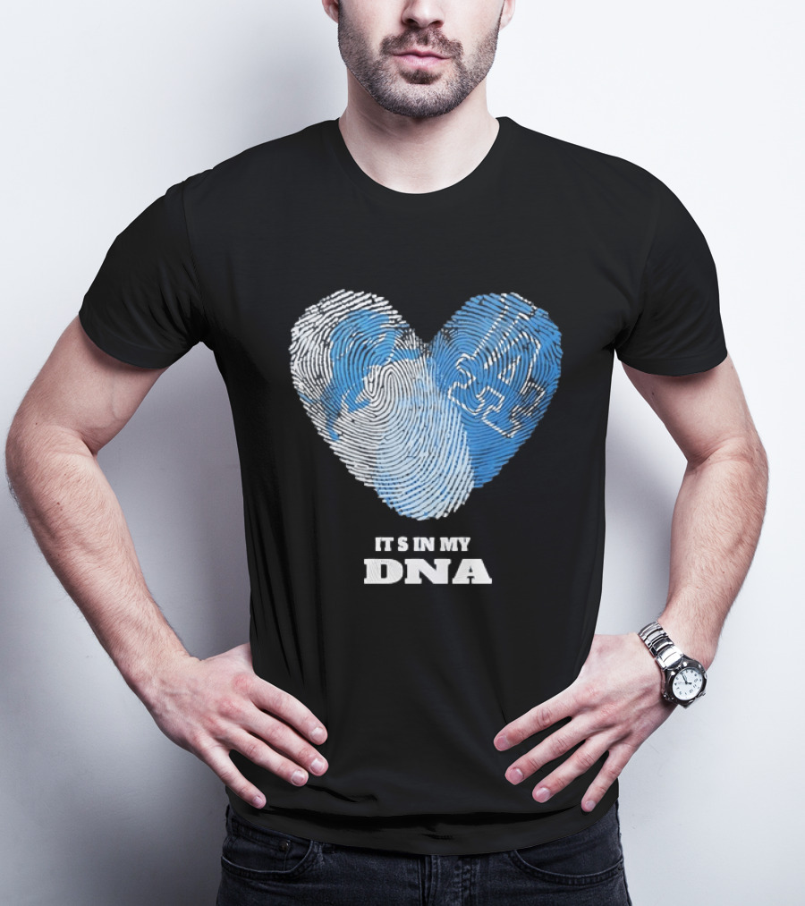 Heart Fingerprint It's In My DNA Kentucky Wildcats Fan Pride T-Shirt