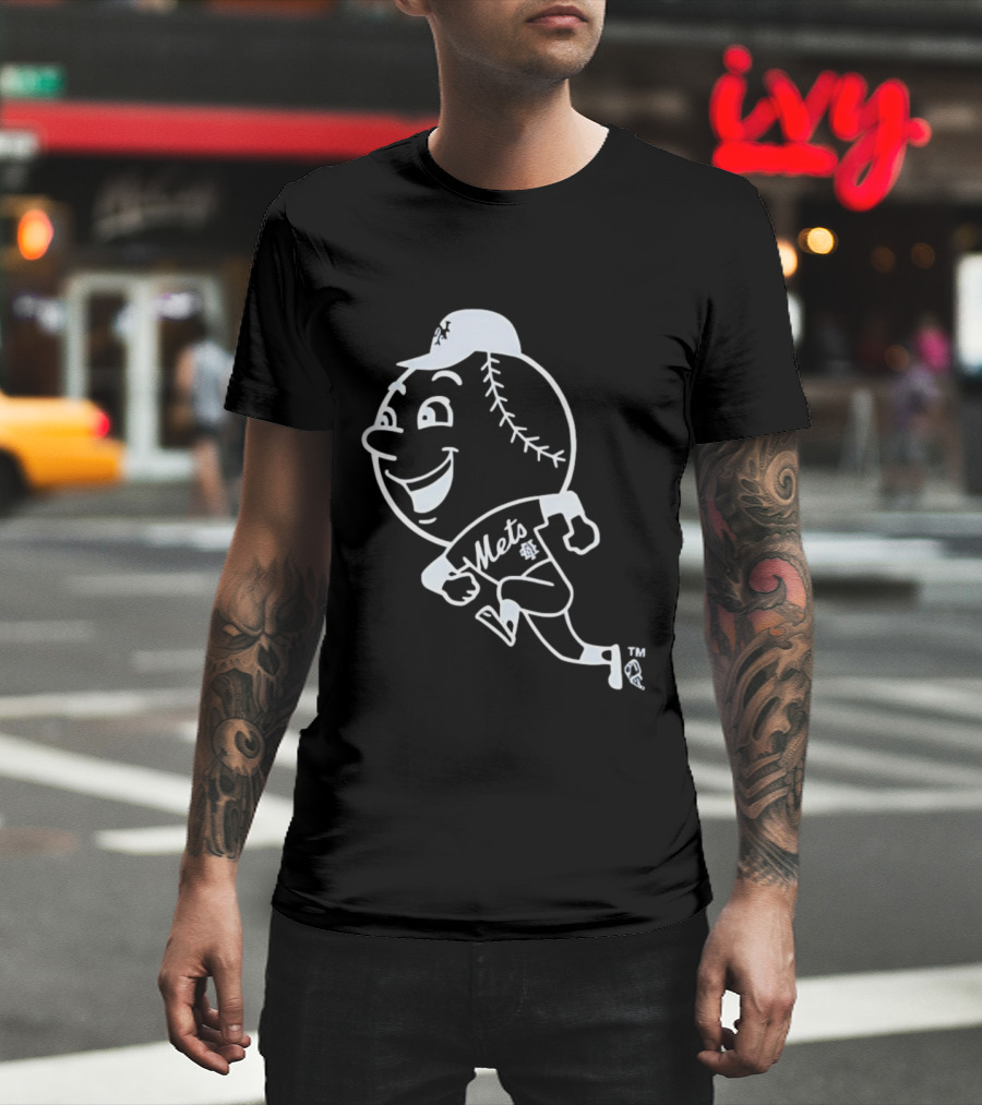 Mets Mr. Met Running Baseball T-Shirt