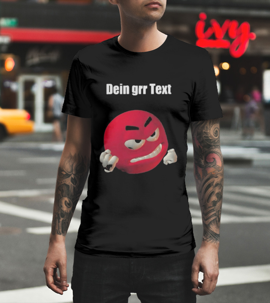 Versager Clothing Dein Personalisierbares Grr Text Red T-Shirt