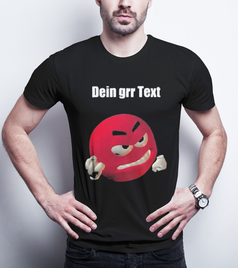 Versager Clothing Dein Personalisierbares Grr Text Red T-Shirt