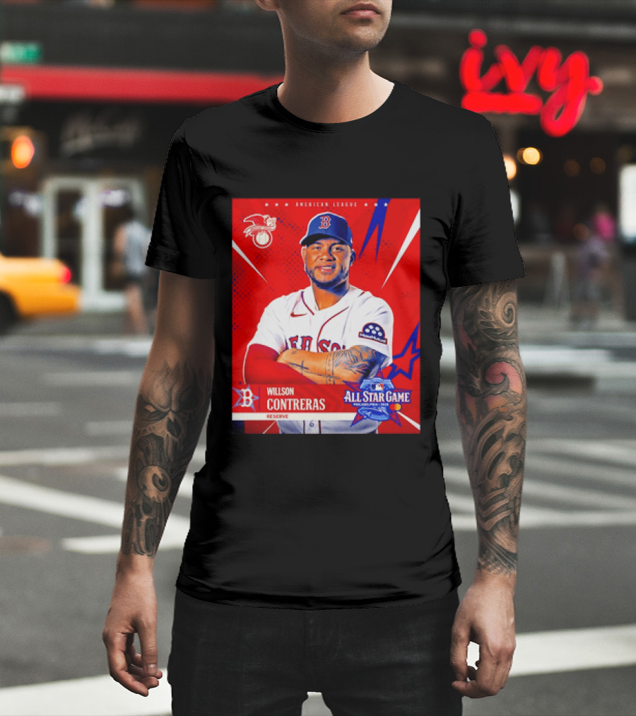 Boston Red Sox Willson Contreras 2026 All Star Game Reserve American League T-Shirt