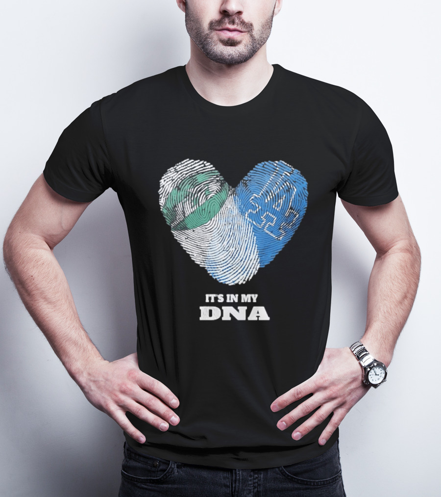 Los Angeles Dodgers It's In My DNA Fingerprint Heart T-Shirt