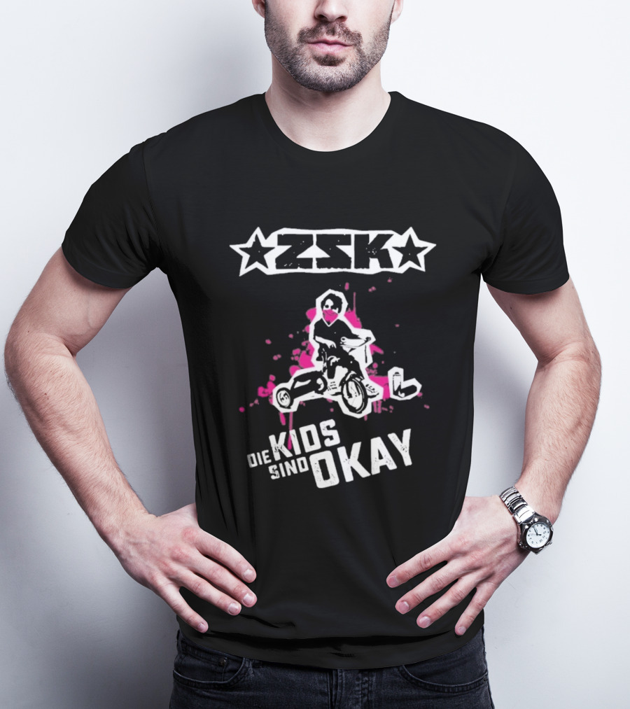ZSK Die Kids Sind Okay Star Design Pink Splash T-Shirt
