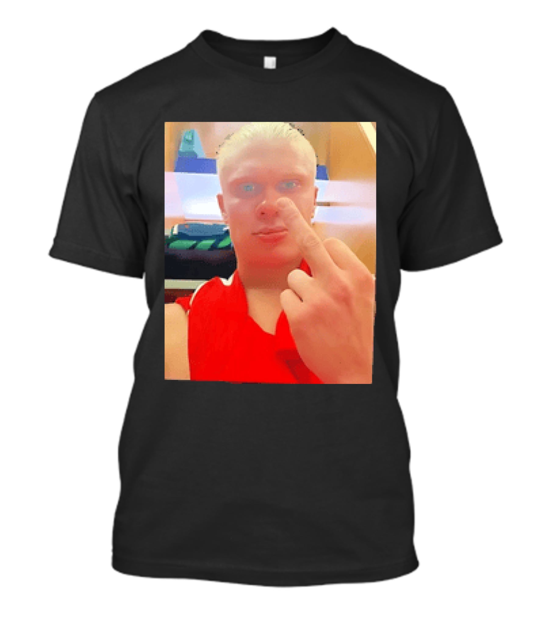 Norway Erling Haaland Middle Finger Selfie T-Shirt