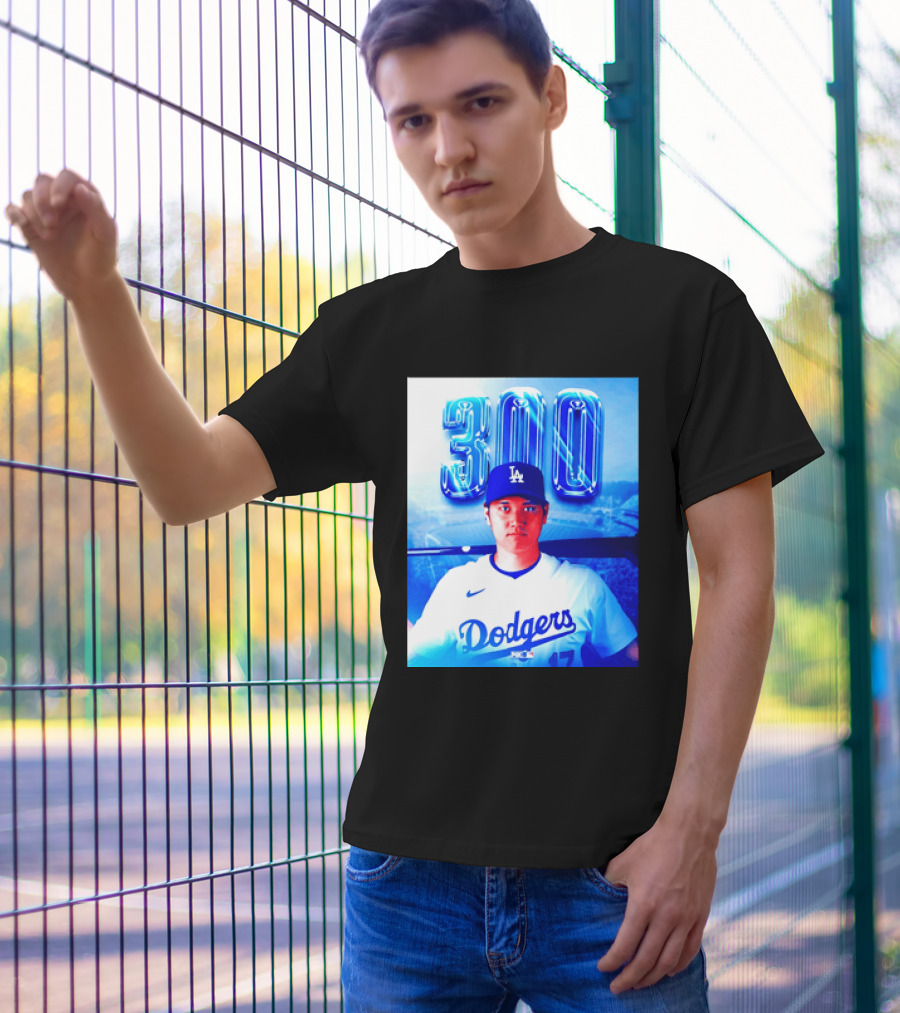 Shohei Ohtani 300 Home Runs Milestone Los Angeles Dodgers T-Shirt