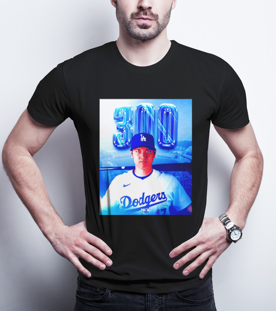 Shohei Ohtani 300 Home Runs Milestone Los Angeles Dodgers T-Shirt