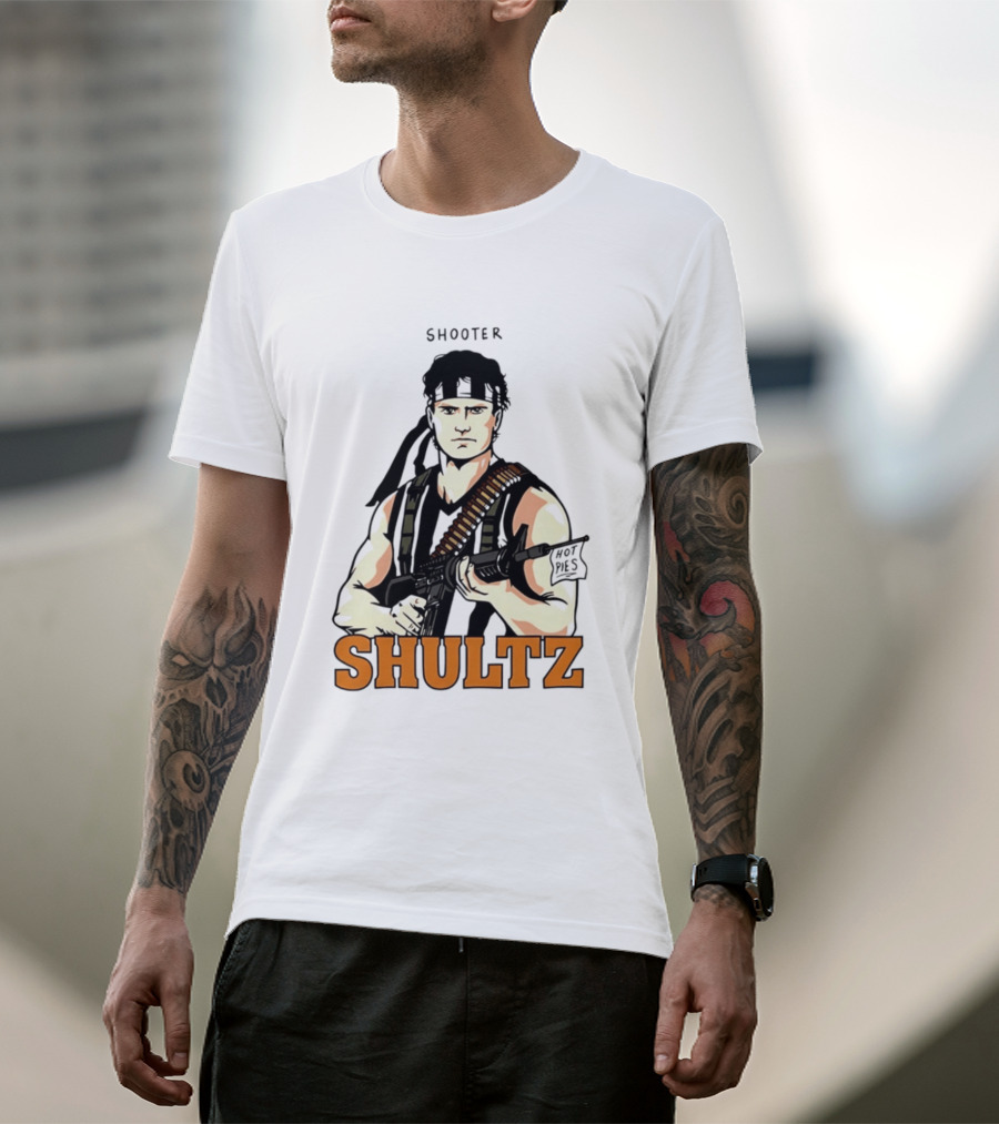 Shooter Shultz Hot Pies Rambo Movie T-Shirt
