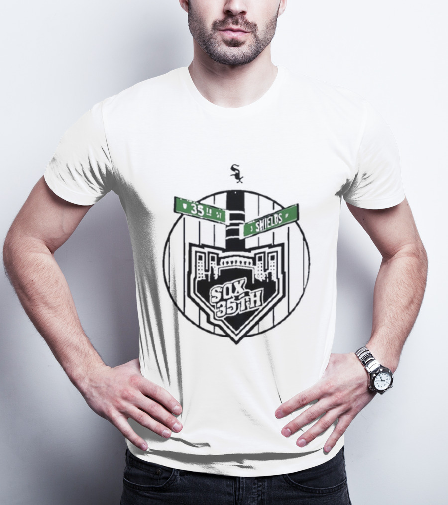 Chicago White Sox 35th Street Shield Iconic Baseball Team T-Shirt