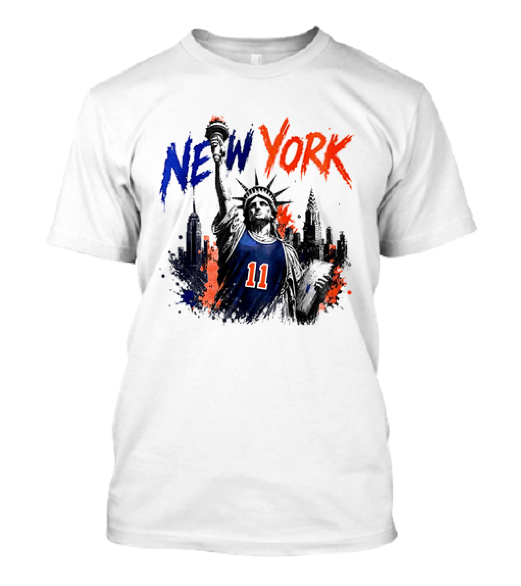 New York Statue Of Liberty Knicks Jersey City Skyline 11 T-Shirt