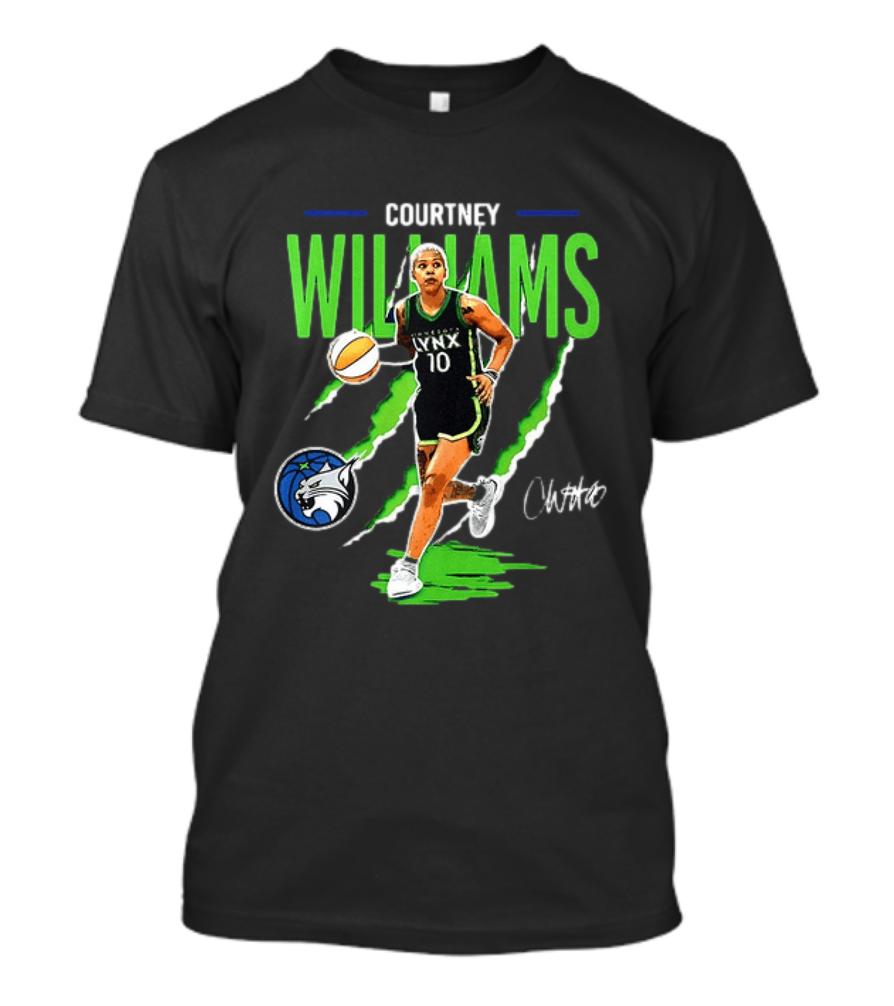 Courtney Williams Minnesota Lynx WNBA Basketball Player Number 10 Iconic Team T-Shirt