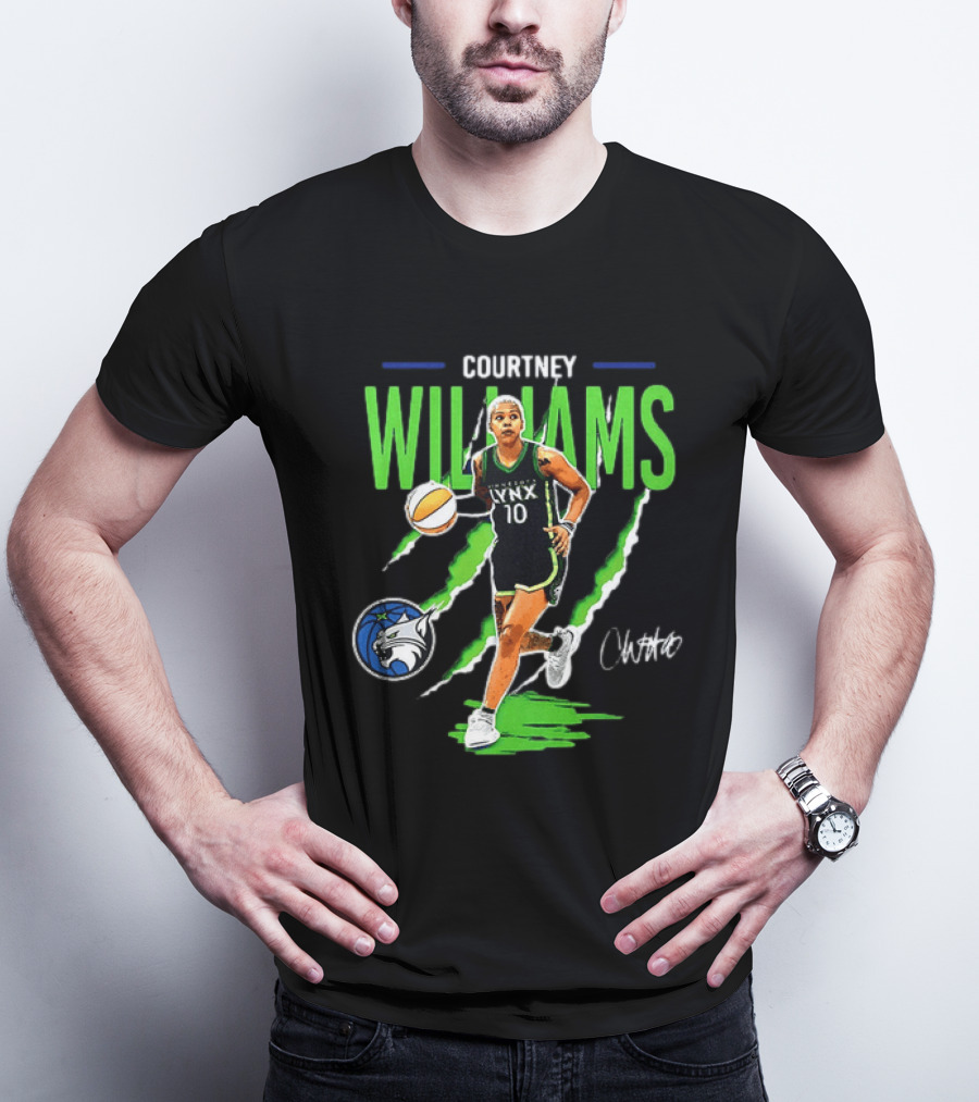 Courtney Williams Minnesota Lynx WNBA Basketball Player Number 10 Iconic Team T-Shirt