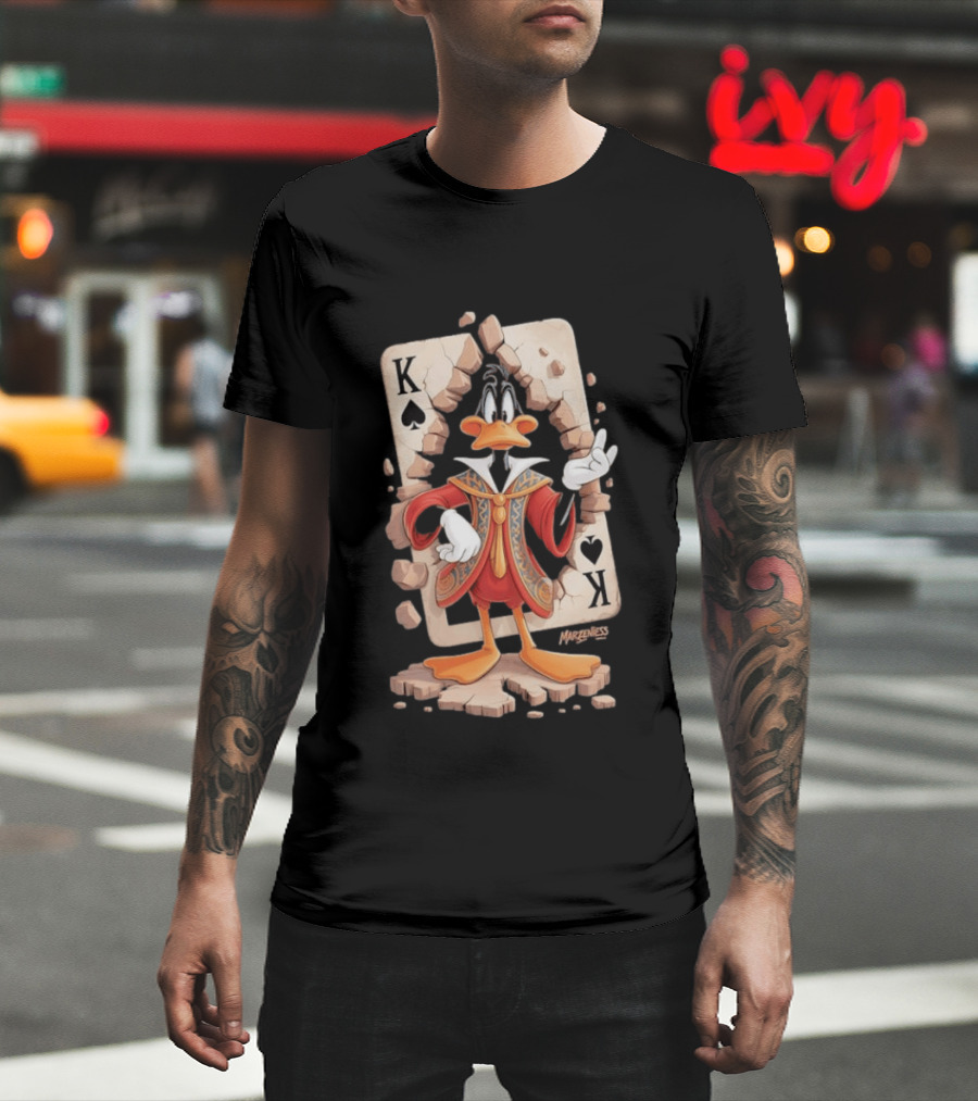 Daffy Duck King Of Spades K Playing Card Mazeness T-Shirt
