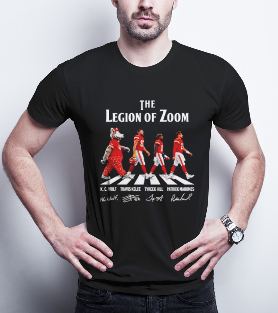 Kansas City Chiefs The Legion Of Zoom KC Wolf Travis Kelce Tyreek Hill Patrick Mahomes T-Shirt