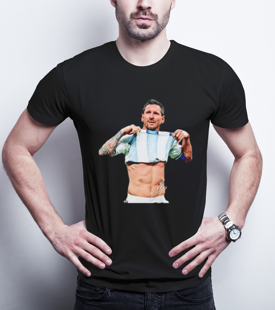 Lionel Messi Celebrates Argentina Soccer Triumph T-Shirt