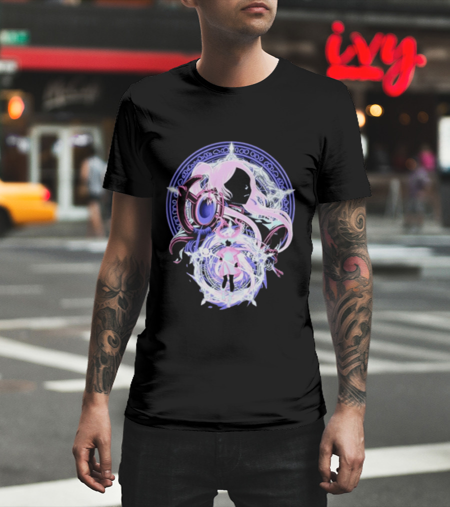 Frieren Beyond Journey's End Anime Character Art With Magical Circle T-Shirt