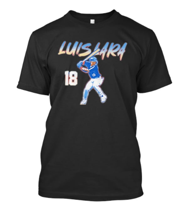 Luis Lara 18 Milwaukee Brewers Slugger Swing T-Shirt