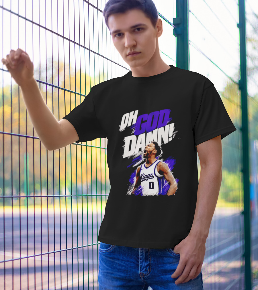 Malik Monk Oh God Damn Sacramento Kings 0 Jersey Celebration T-Shirt