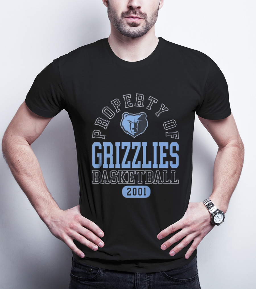 Property Of Grizzlies Basketball 2001 Memphis Grizzlies Bear T-Shirt