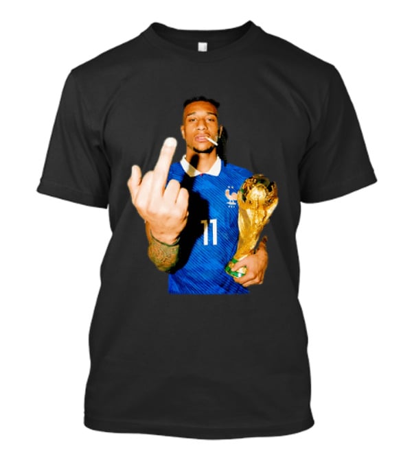 France National Team Number 11 Middle Finger Trophy Gesture T-Shirt