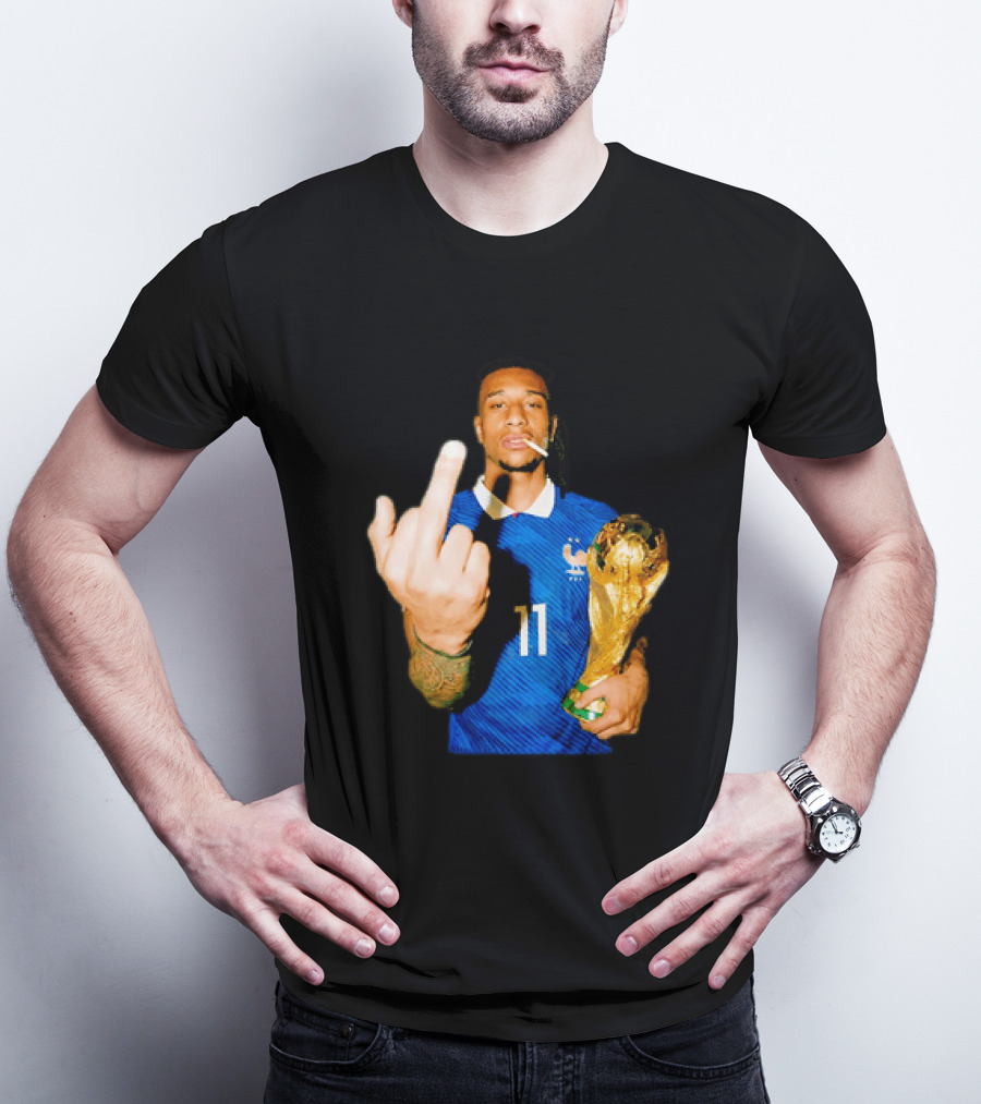 France National Team Number 11 Middle Finger Trophy Gesture T-Shirt
