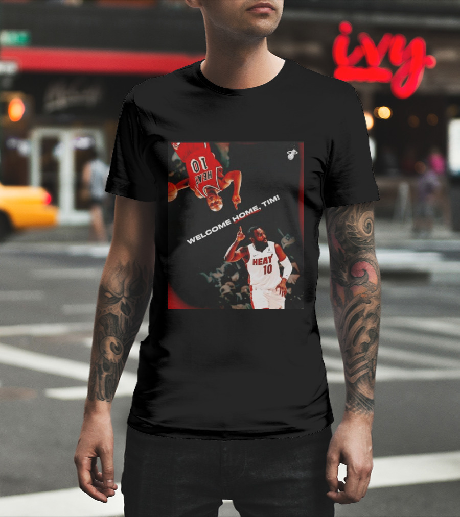 Tim Hardaway Miami Heat Welcome Home Timi 10 Basketball Legend T-Shirt