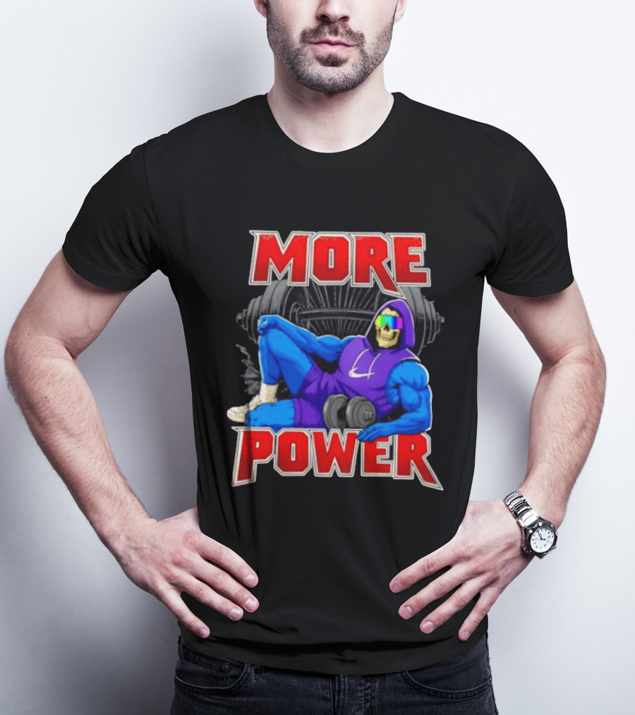 More Power Skeletor Masters Of The Universe Muscle Workout T-Shirt