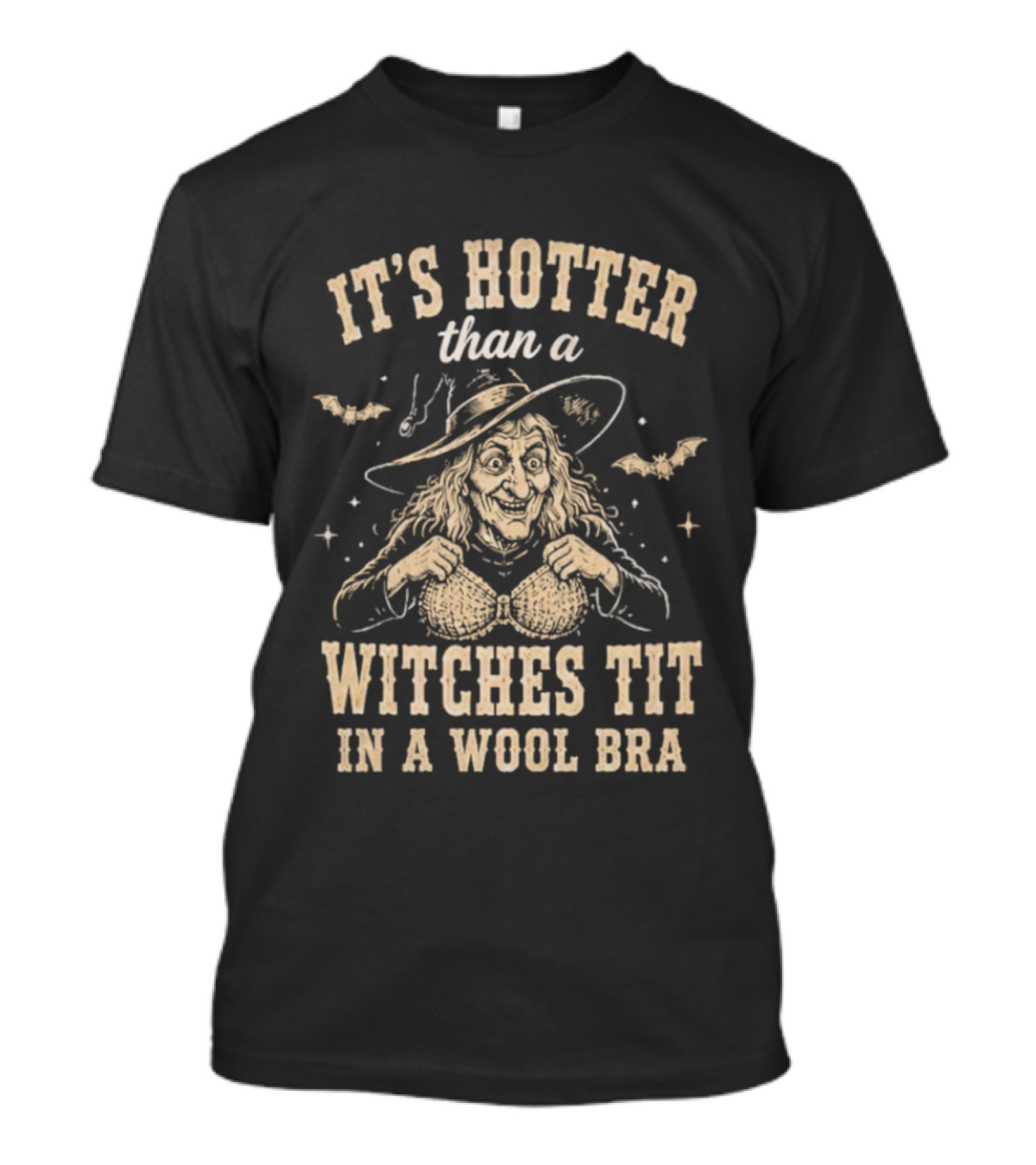 It's Hotter Than A Witch's Tit In A Wool Bra Halloween Humor T-Shirt