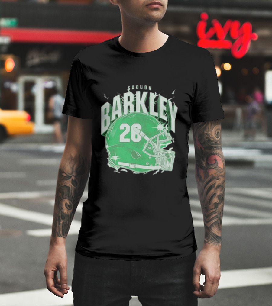 Saquon Barkley 26 Football Helmet T-Shirt