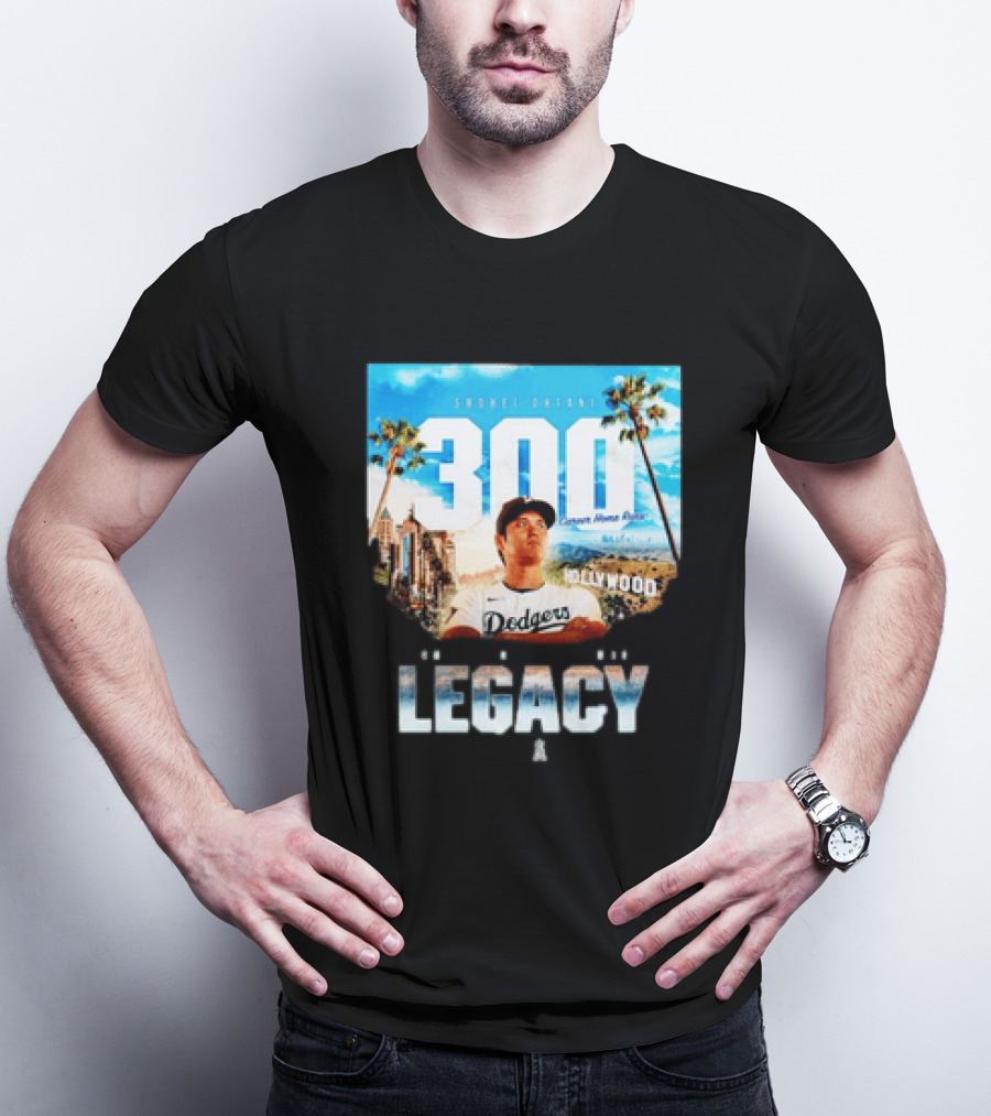 Shohei Ohtani 300 Career Home Runs Los Angeles Legacy Hollywood Dodgers T-Shirt