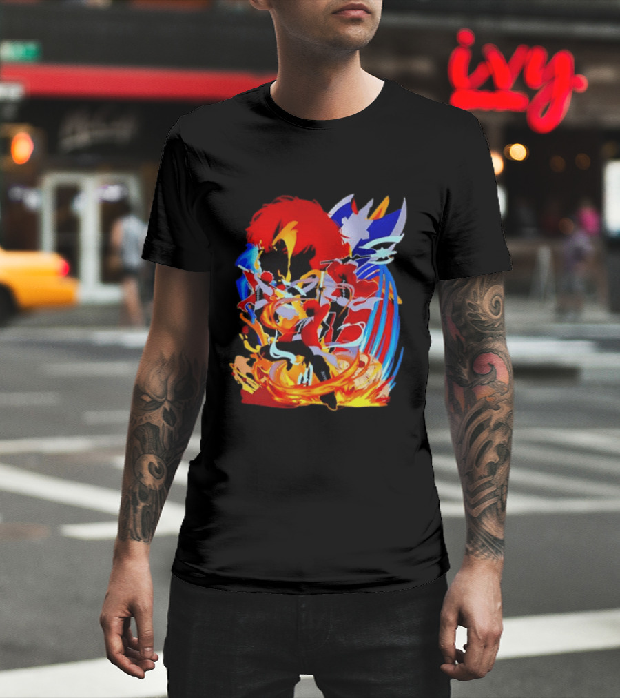 Stark Frieren Beyond Journey's End Anime Dynamic Colorful Scene T-Shirt
