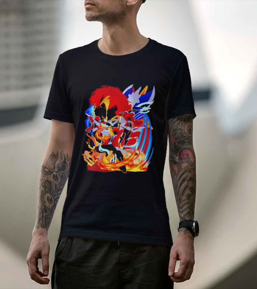 Stark Frieren Beyond Journey's End Anime Dynamic Colorful Scene T-Shirt