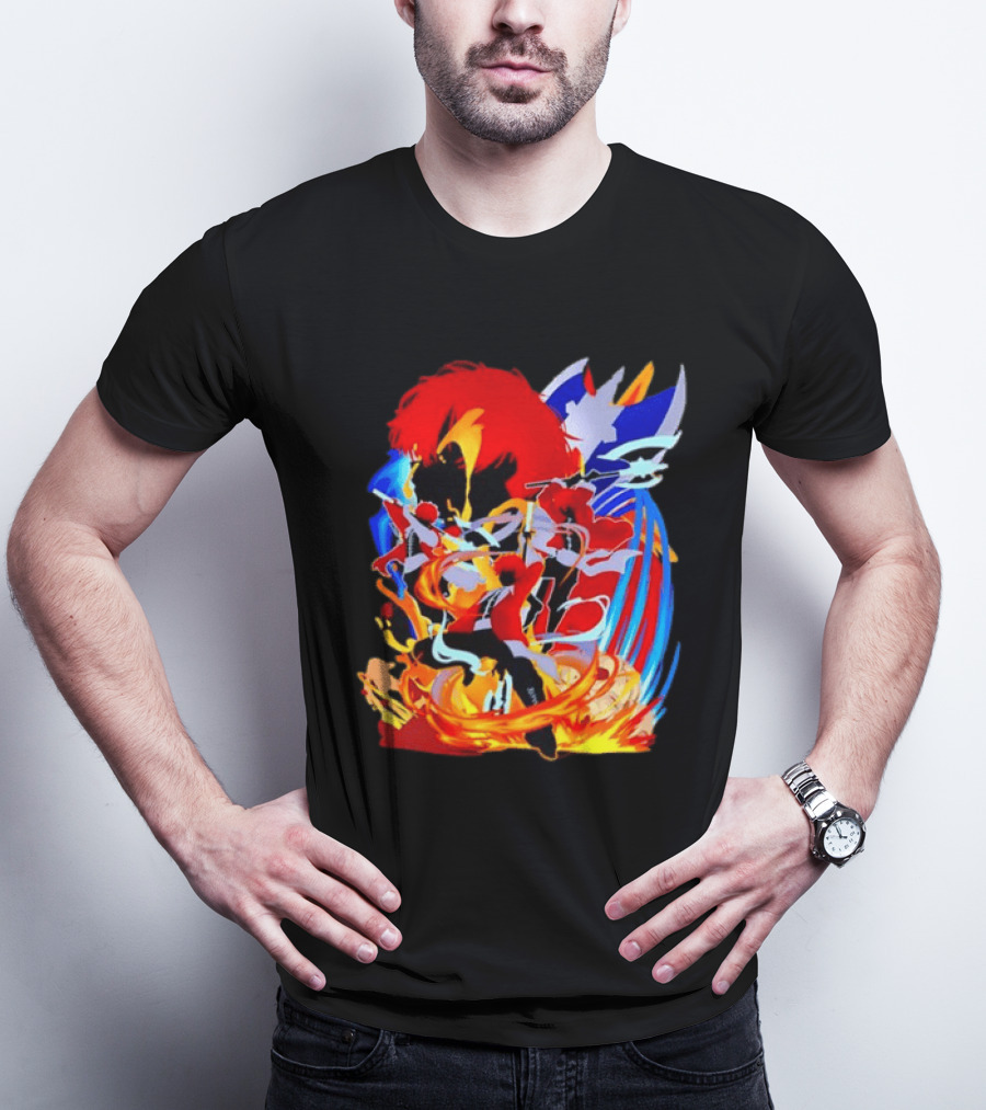 Stark Frieren Beyond Journey's End Anime Dynamic Colorful Scene T-Shirt