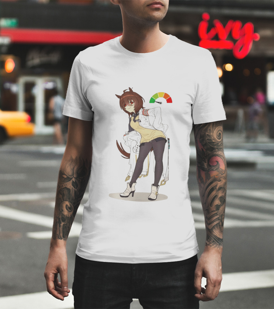 Agnes Tachyon Anime Rainbow Cortisol Gauge Meme T-Shirt