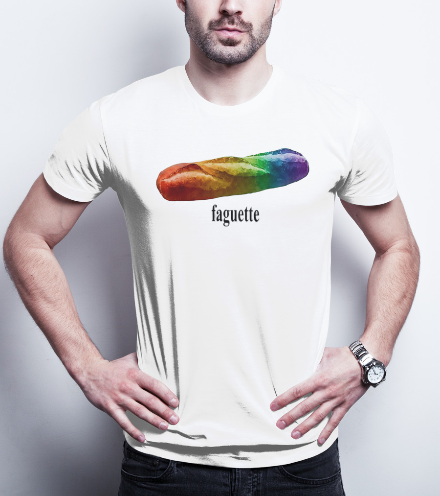 Baguette Rainbow Faguette LGBT Pride Colorful Bakery Equality T-Shirt