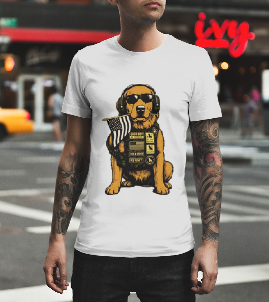 Good Boy Operator K9 Unit Can I Pet That Dog Paw & Order T-Shirt