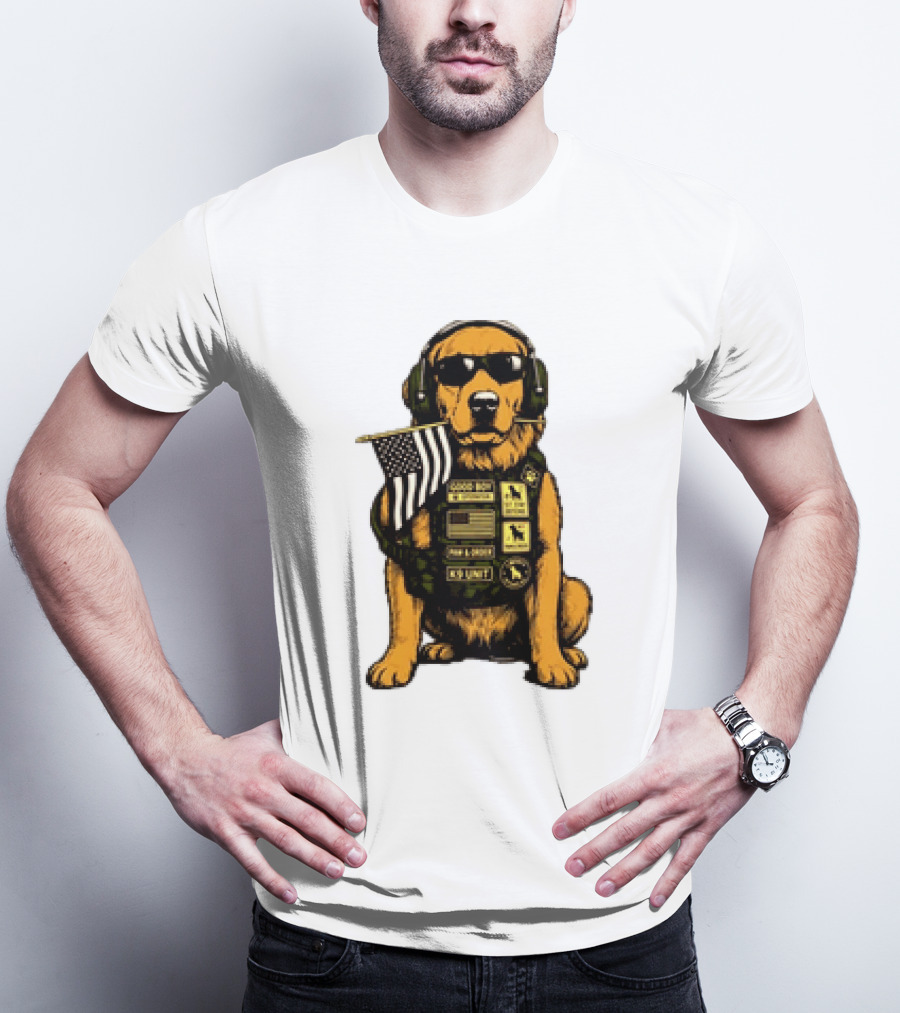 Good Boy Operator K9 Unit Can I Pet That Dog Paw & Order T-Shirt