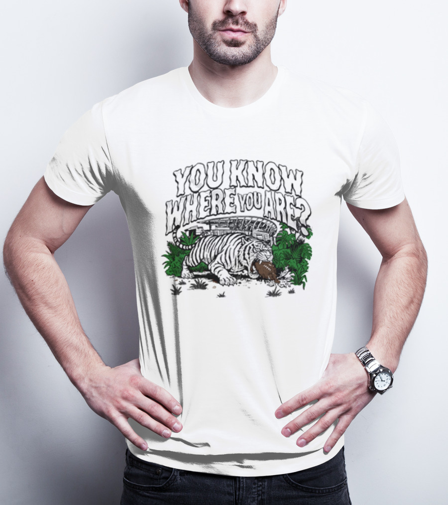 Cincinnati Bengals Tiger You Know Where You Are Jungle T-Shirt