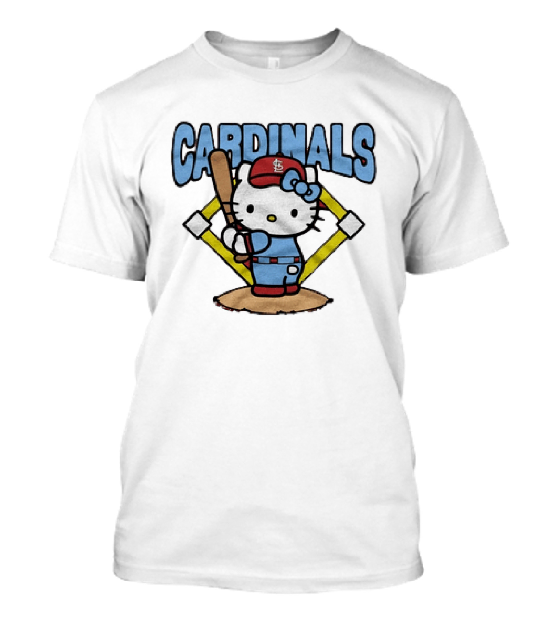 Hello Kitty St Louis Cardinals Baseball Batter MLB Cartoon T-Shirt