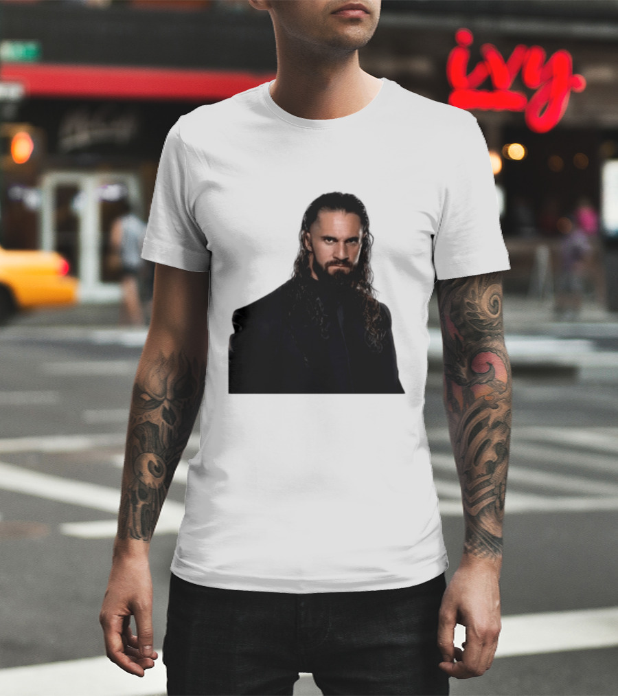 Seth Rollins Has A New Render Intense Gaze And Long Hair T-Shirt