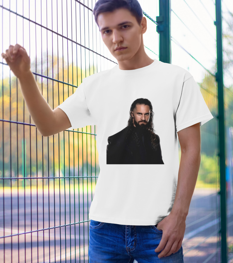 Seth Rollins Has A New Render Intense Gaze And Long Hair T-Shirt