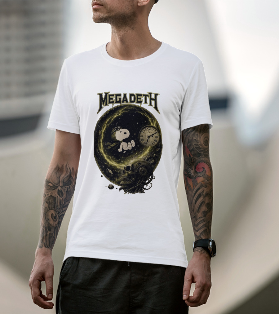 Snoopy Megadeth Countdown To Extinction Music Collaboration T-Shirt