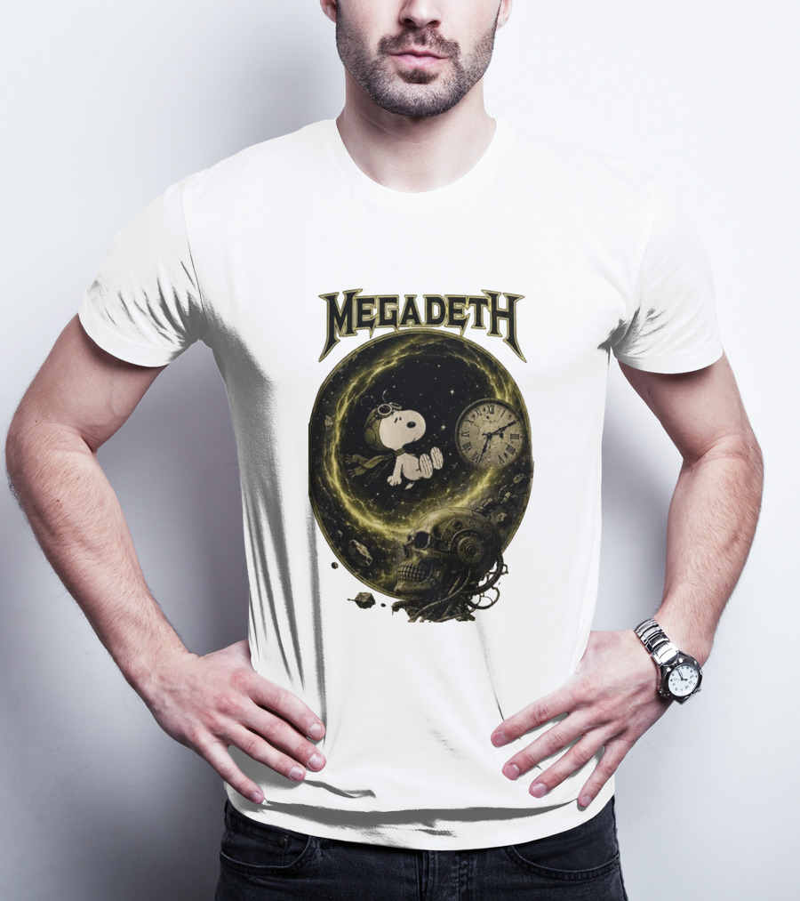 Snoopy Megadeth Countdown To Extinction Music Collaboration T-Shirt