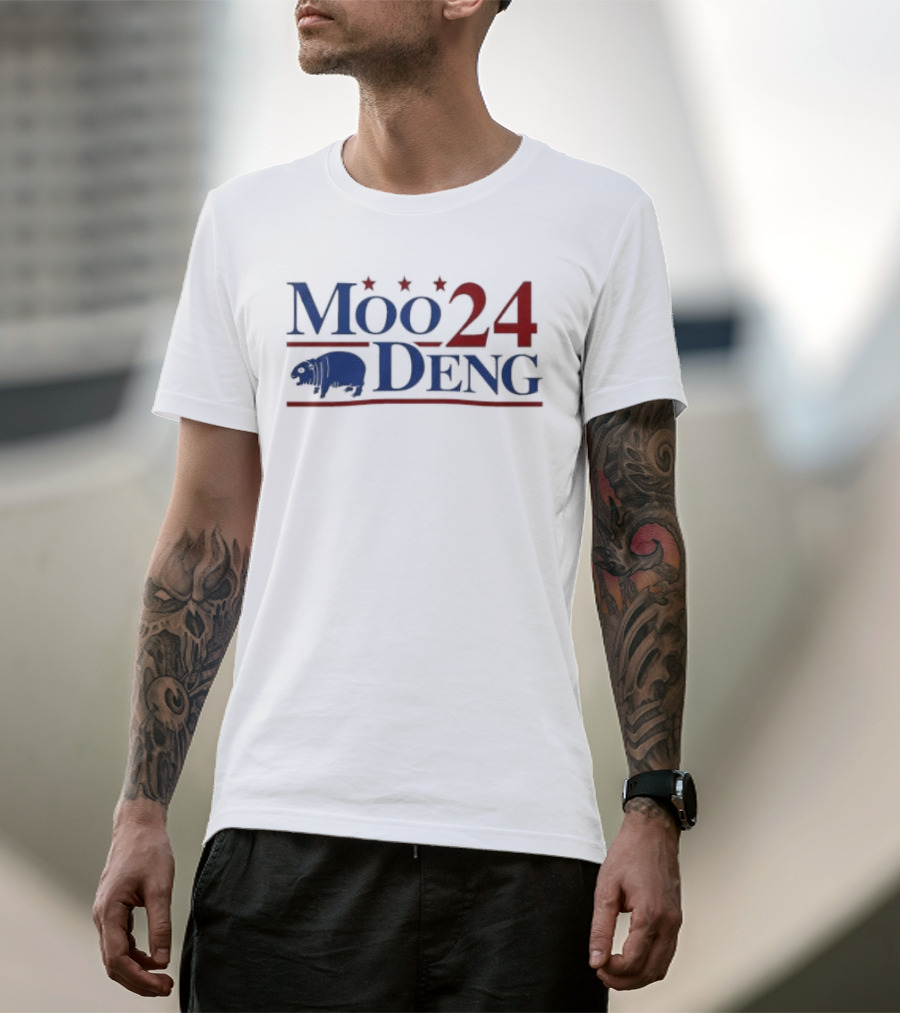 Moo 24 Deng Election Cover Buffalo Icon Stars T-Shirt
