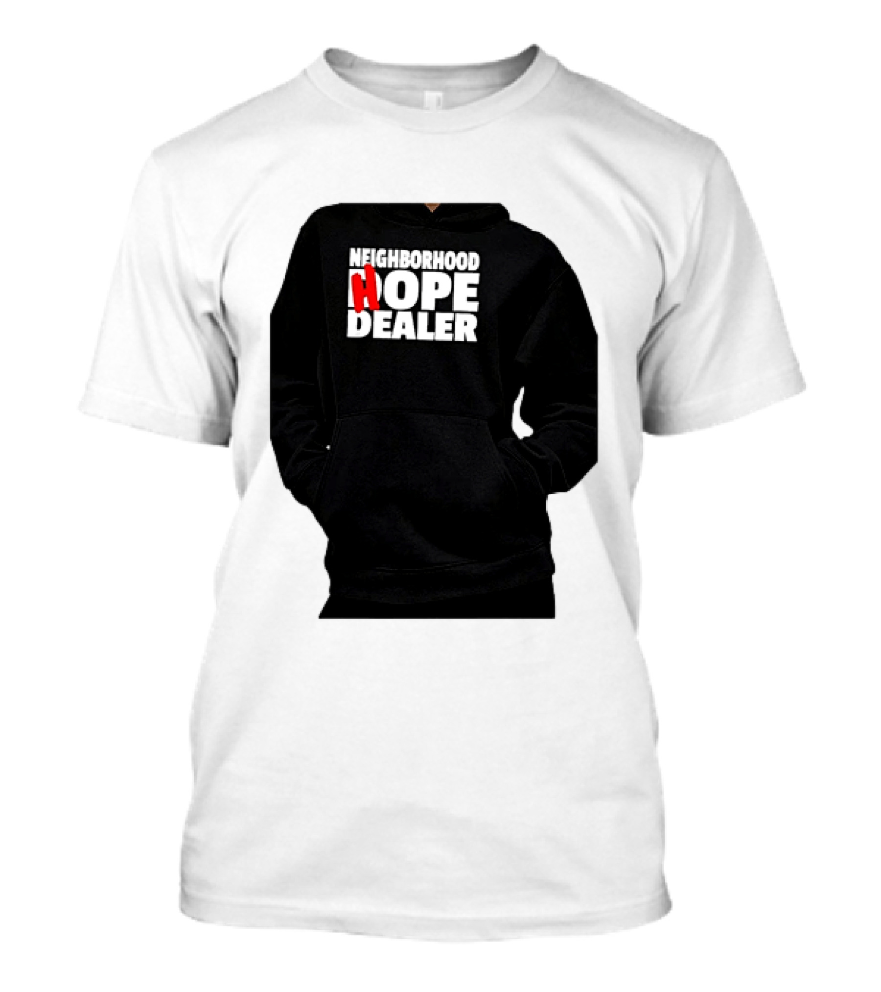 Neighborhood Hope Dealer Bold Red And White T-Shirt