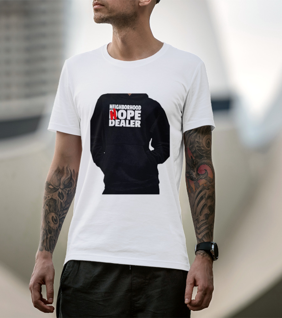 Neighborhood Hope Dealer Bold Red And White T-Shirt