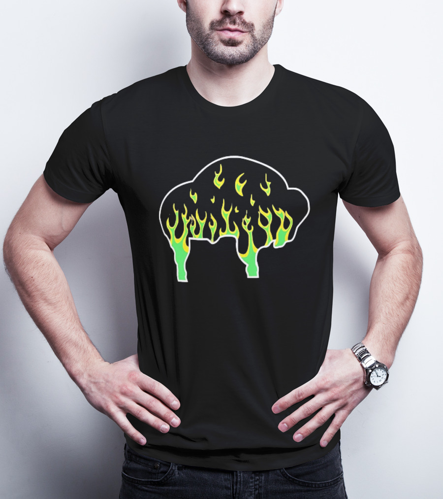 Buffalo Flaming Buffalo Fire T-Shirt