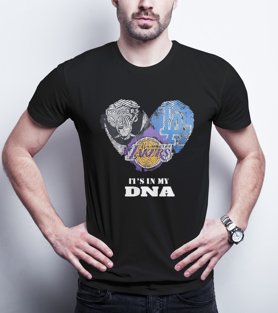 It's In My DNA Raiders Dodgers Lakers T-Shirt