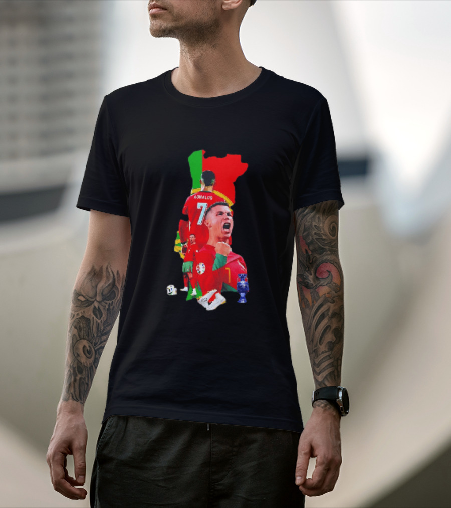 CR7 Portugal Cristiano Ronaldo Celebrating Portugal National Team Victory T-Shirt
