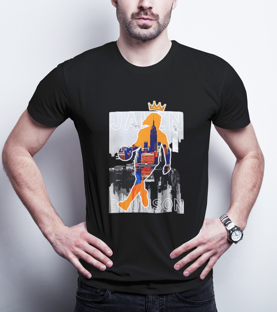 King Of New York Jalen Brunson New York Knicks NBA 2026 Skyline T-Shirt