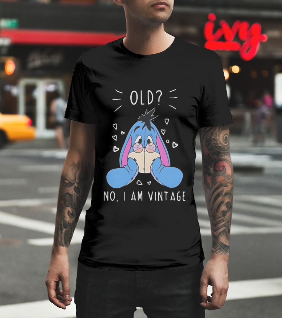 Old No I Am Vintage Disney Eeyore Wearing Glasses T-Shirt
